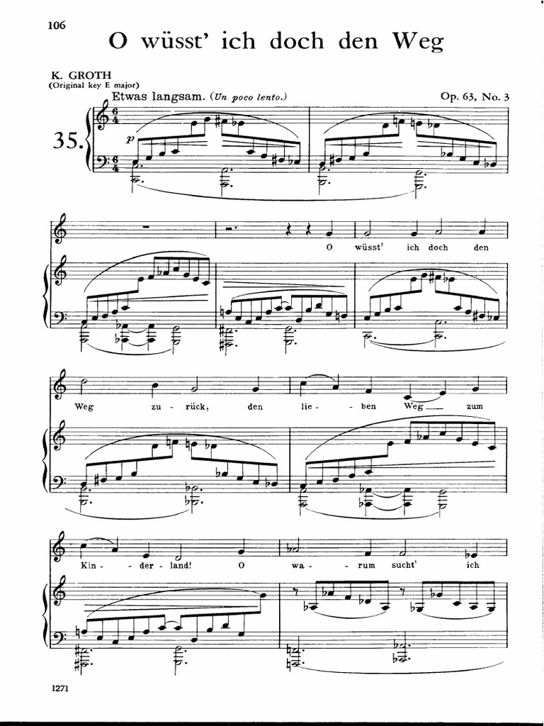 O Wüsst Ich Doch Den Weg | PDF