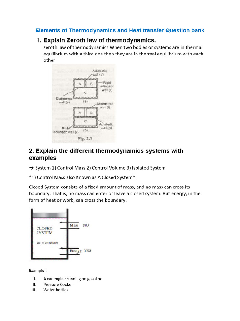 Thermodynamics & Heat Transfer Q&A | PDF | Heat Transfer | Heat