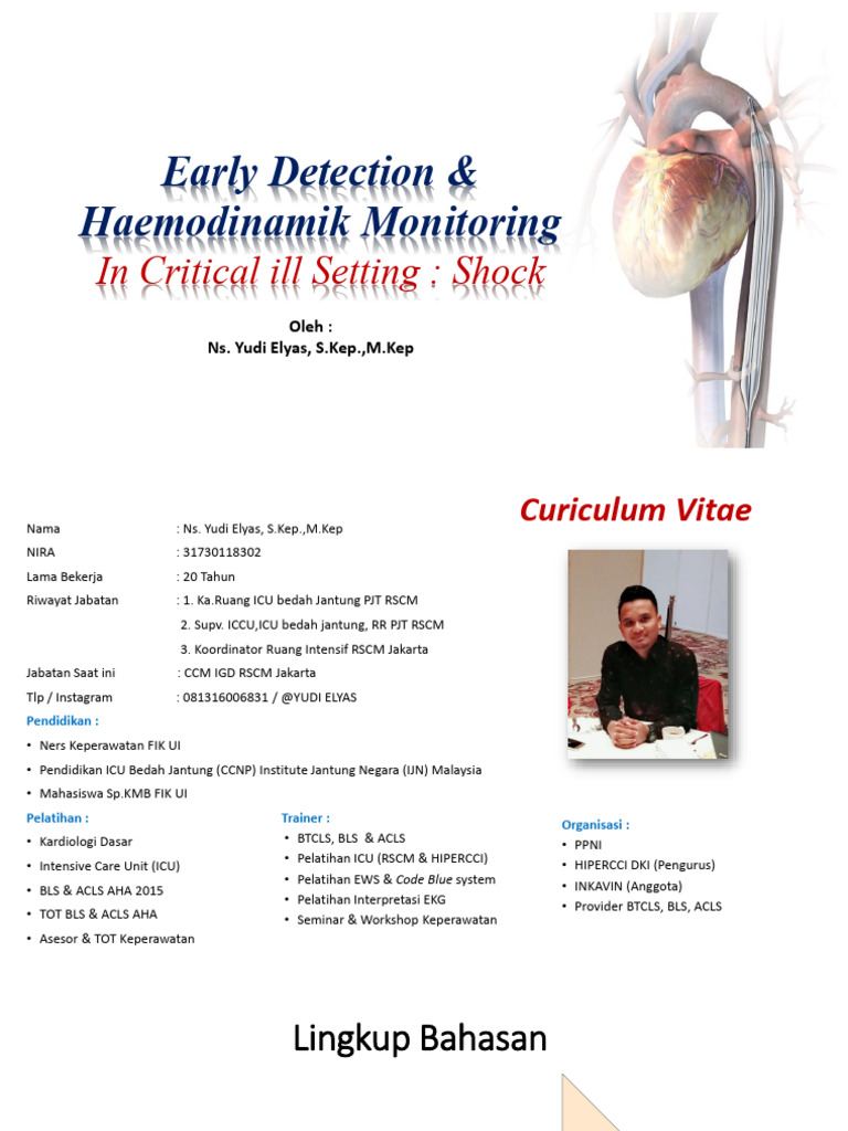 Deteksi Dini & Hemodinamik Monitoring - Yudi | PDF