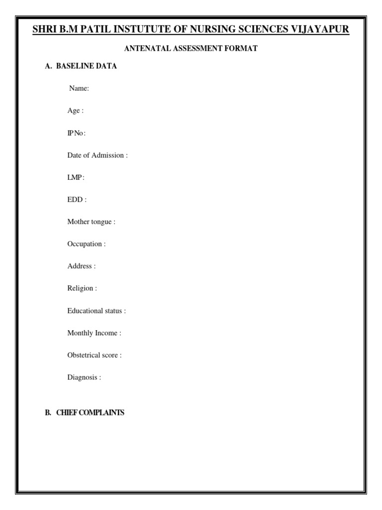 ANC and PNC Format - 095635 | PDF | Pregnancy | Childbirth