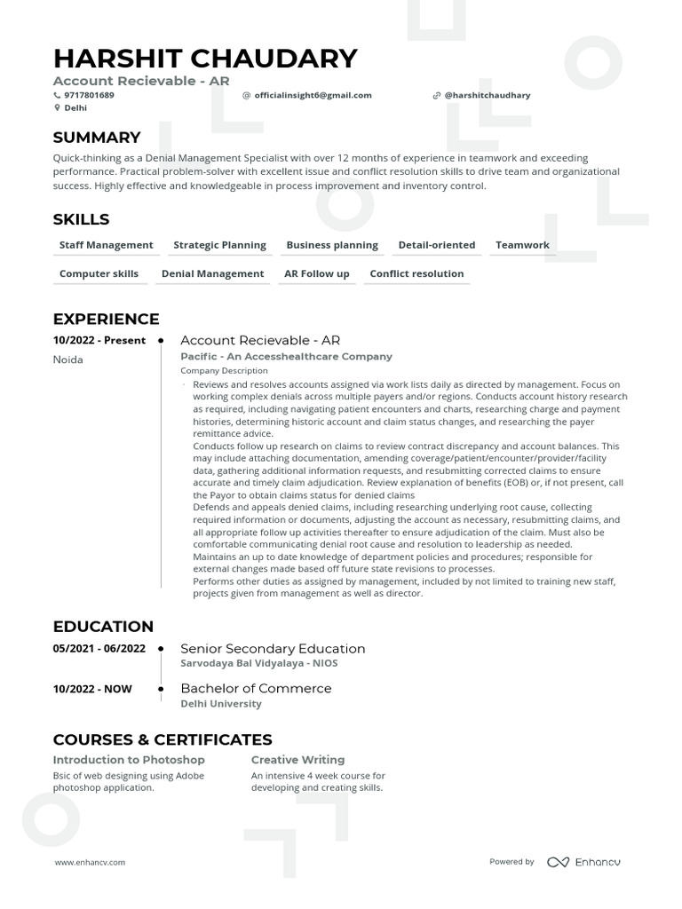 Harsh It Chaud Ary Resume | PDF | Adjudication | Business