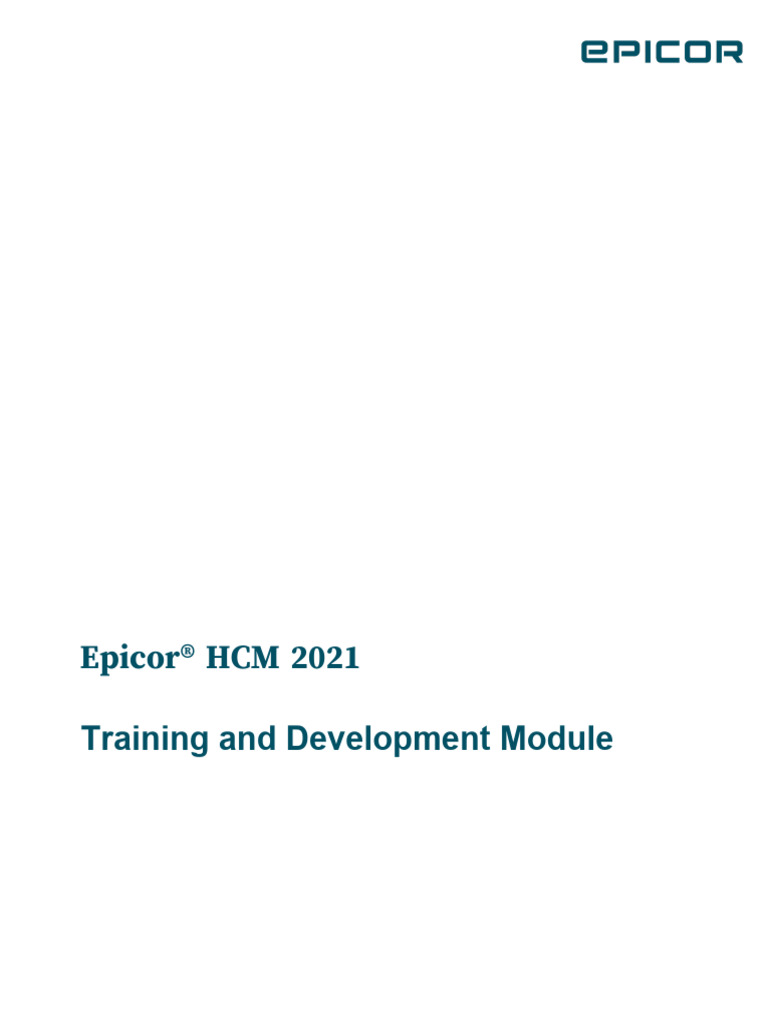 HCM 2021 Training and Development Module Implementation Guide | PDF ...