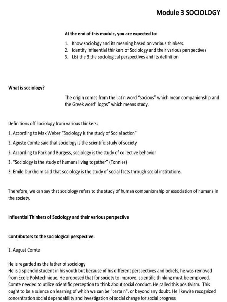 GE6100 - Lesson 2 - Sociology | PDF | Sociology | Society