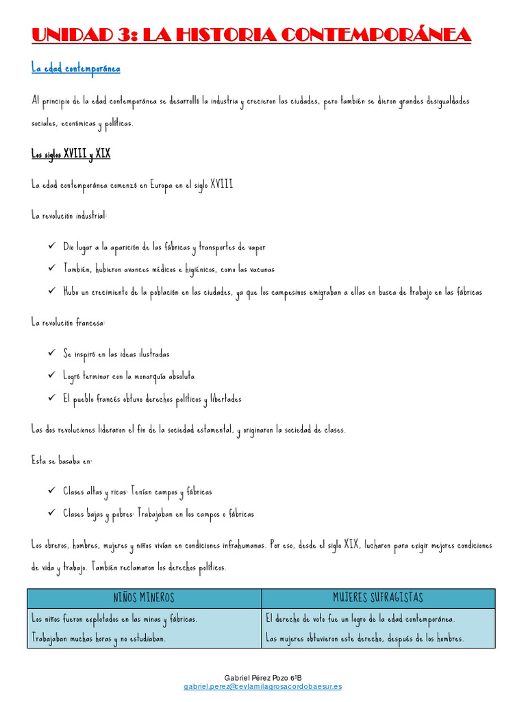 UNIDAD_3-_La_historia_contemporanea | PDF | guerra civil Española | España