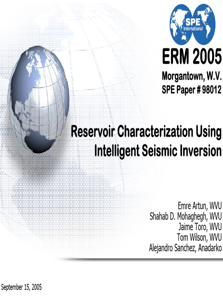 Reservoir Characterization Intelligent Seismic Inversion | PDF | Seismology | Applied Mathematics