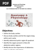Body Cavities, Regions and Quadrants | PDF | Abdomen | Anatomy