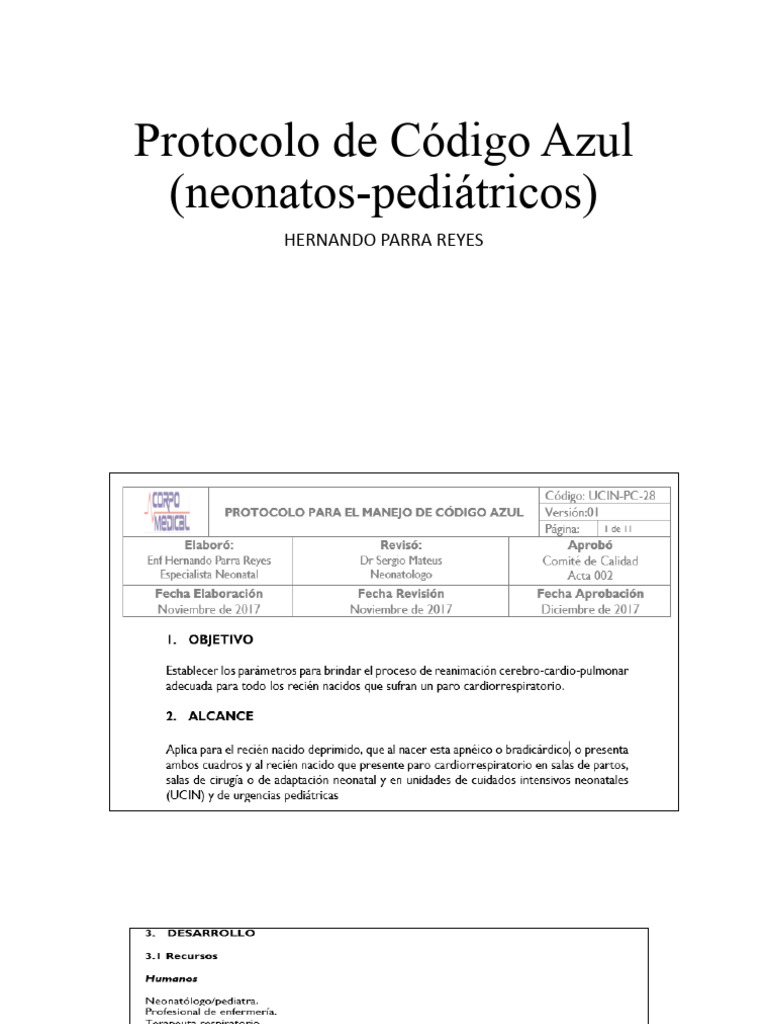 Protocolo de Código Azul | PDF