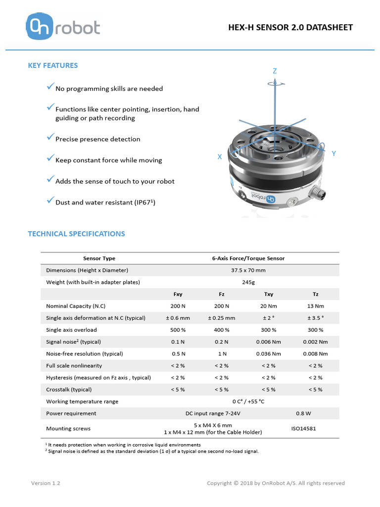EN_HEX-H_Datasheet_October_2018 | PDF | Equipment | Applied And ...