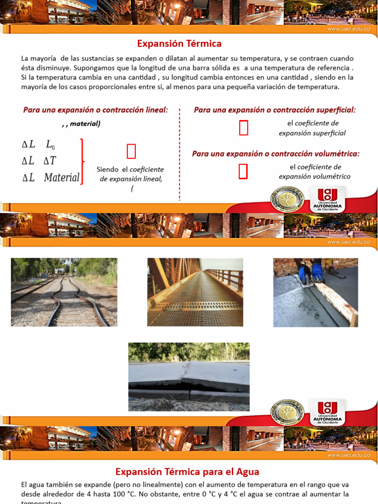 Expansión Térmica y Transferencia de Calor | PDF | Expansión térmica ...
