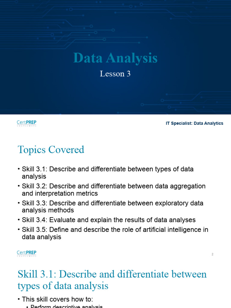 Data Analysis Techniques for IT Specialists | PDF | Data Analysis ...