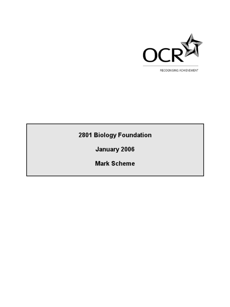 Ocr Mark Scheme Jan 2006 | PDF | Active Site | Antibody