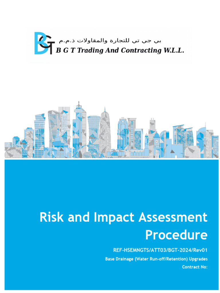 Appendix 03 - Risk and Impact Assessment Procedure | PDF | Risk | Hazards