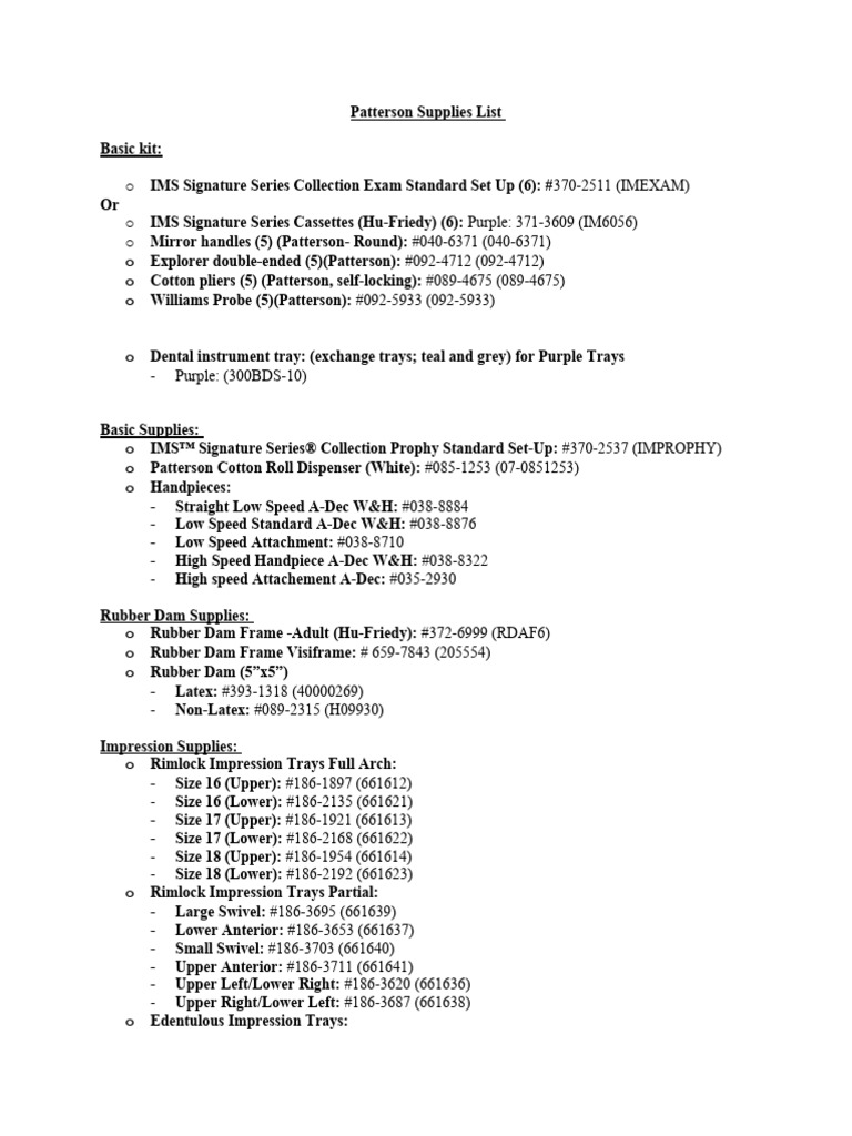 Patterson 2.0 | PDF | Dentistry Branches | Dentistry