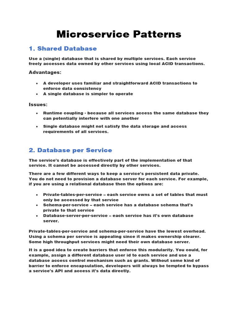 Microservice Patterns | PDF | Databases | Database Transaction