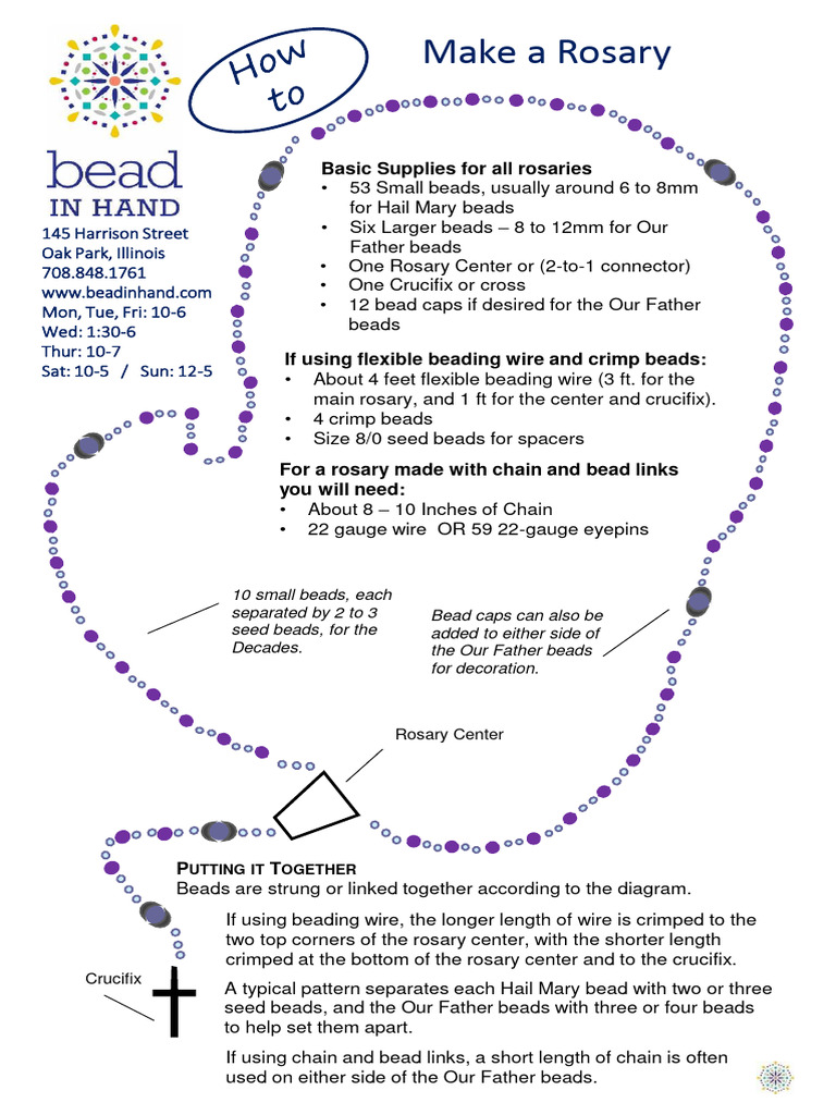 Instructions To Make A Rosary | PDF | Home & Garden