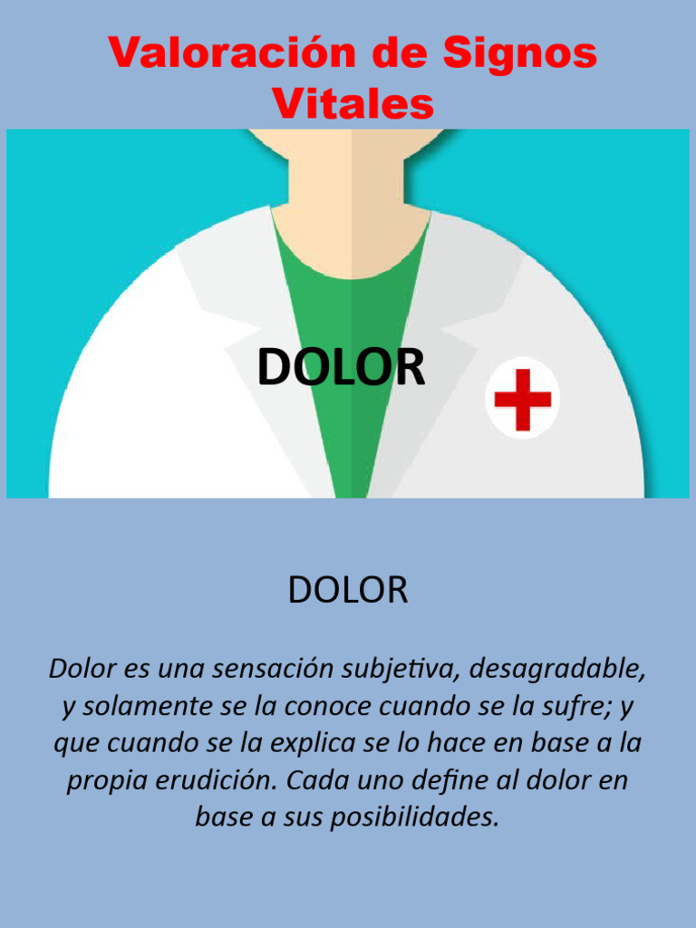 Signos Vitales DOLOR | PDF | Autosuperación