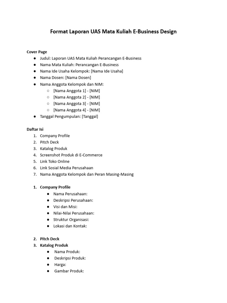 Laporan UAS E-Business Design 2023 | PDF | Karier & Perkembangan