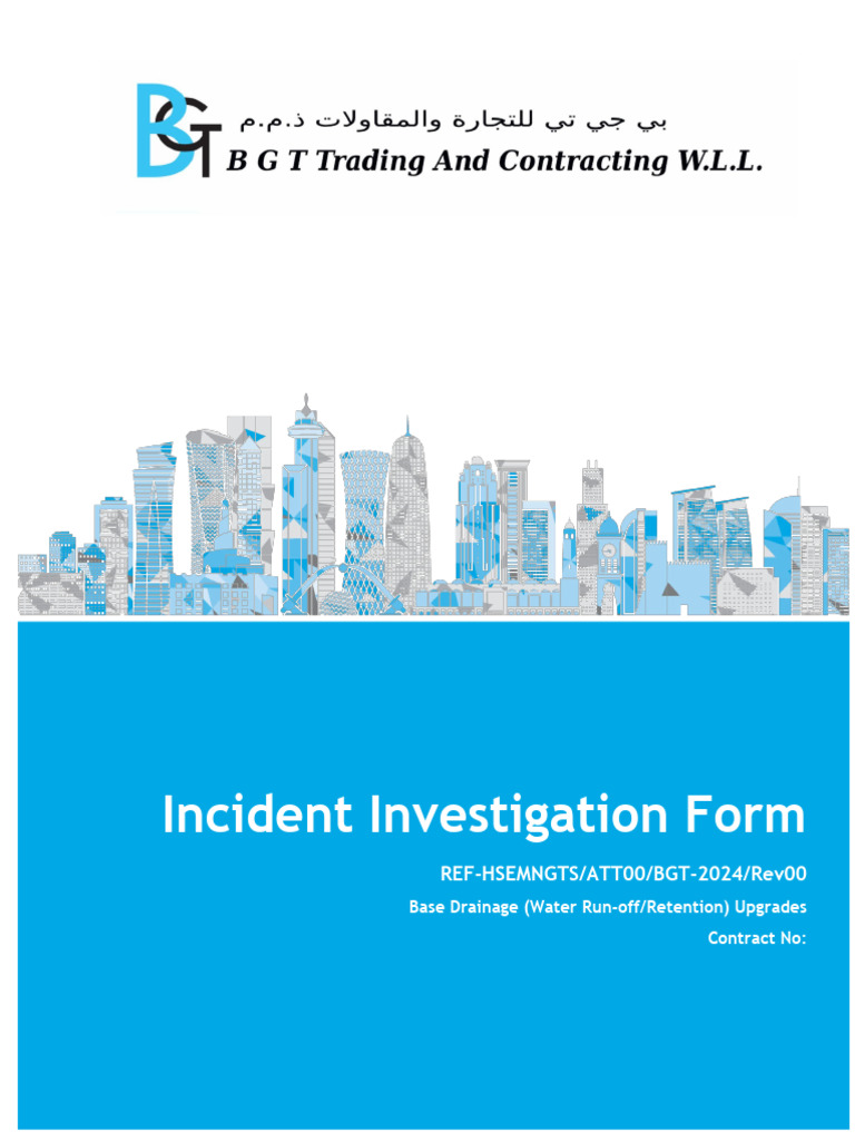 Appendix 08 - Incident Investigation Form | PDF | Safety