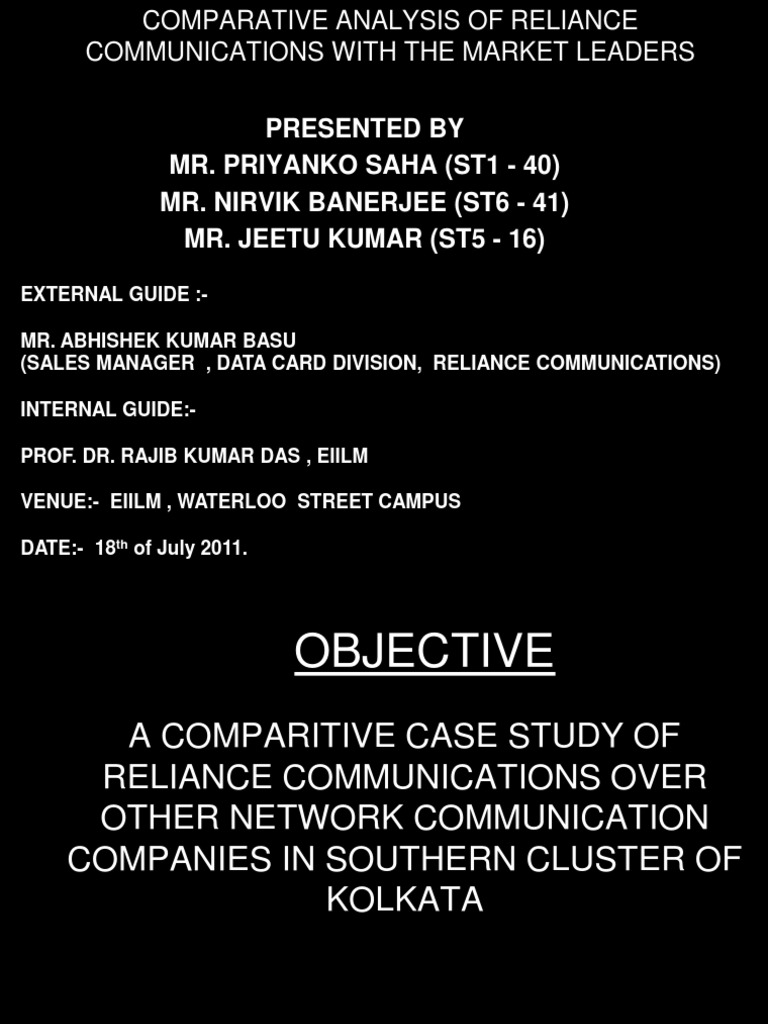 Competitive Analysis of Reliance | PDF | 3 G | Retail