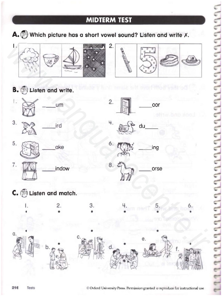 English Time 3 Midterm Test | PDF