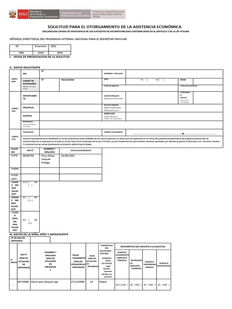 Formatos De Solicitud De Ae 2022 Pdf Documento De Identidad