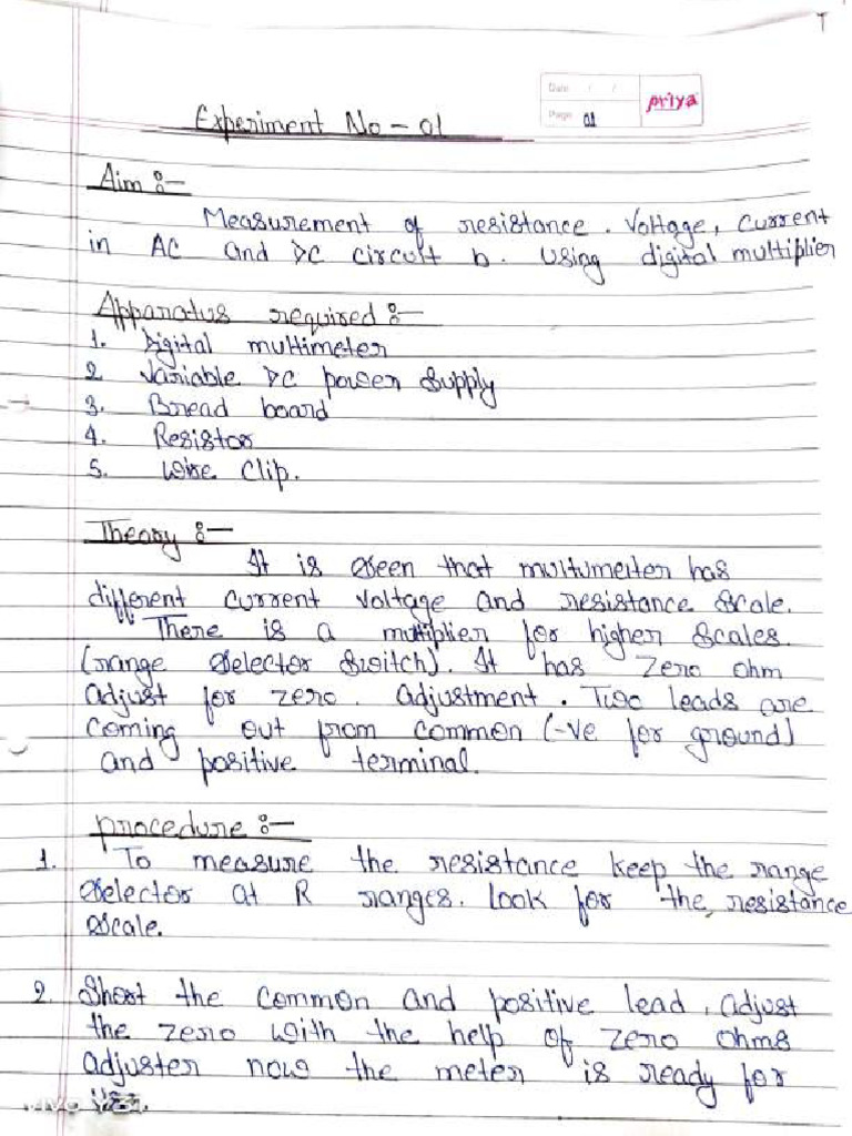Measurement Pratical | PDF