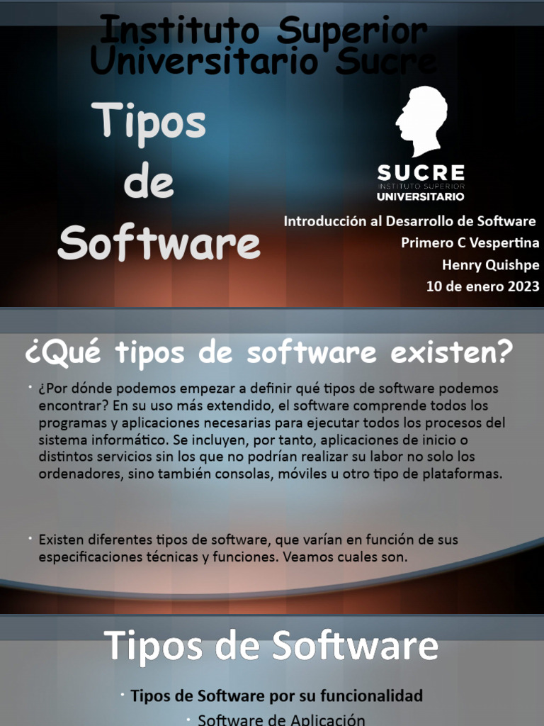 Tipos de Software | PDF | Software | Software de la aplicacion