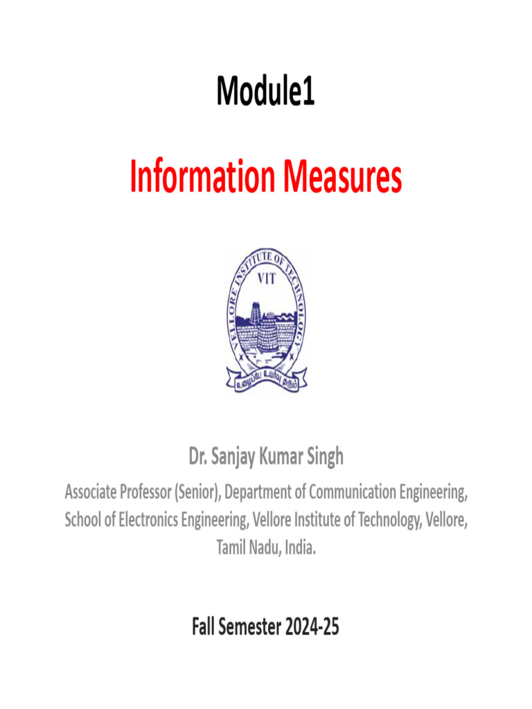 Itc Mod 1 1 Pdf Probability Distribution Random Variable