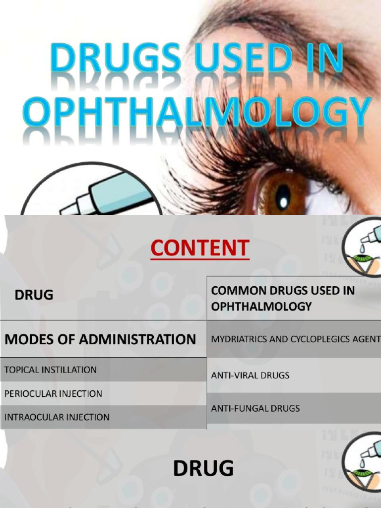 Ophthalmology Drugs | PDF