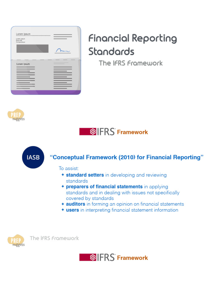 SlFinancial Reporting Standards The IFRS Framework | PDF ...
