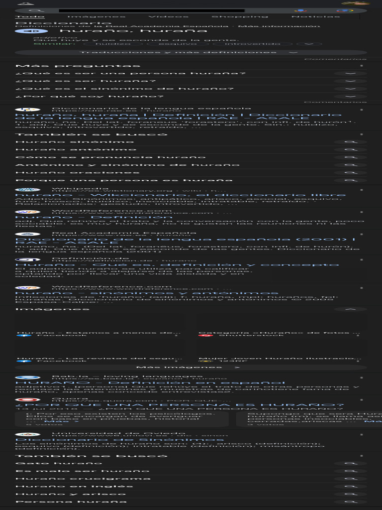 huraño - Buscar con Google | PDF | Lexicografía | Lingüística