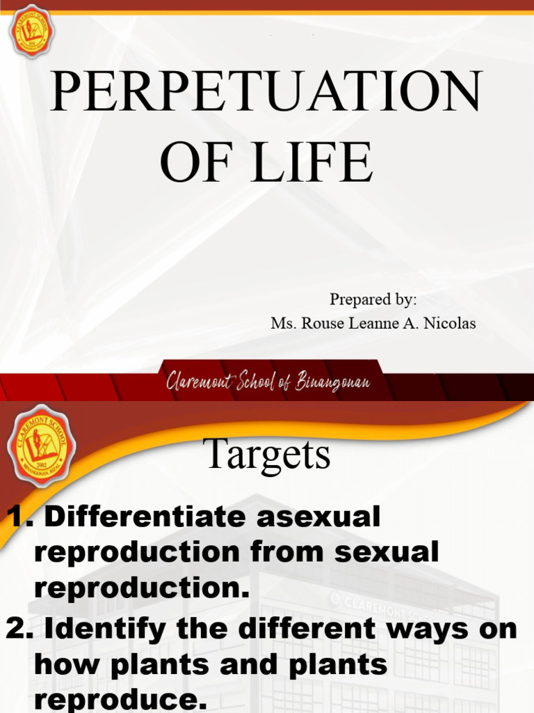 Lesson 13 Perpetuation of Life | PDF | Reproduction | Gene