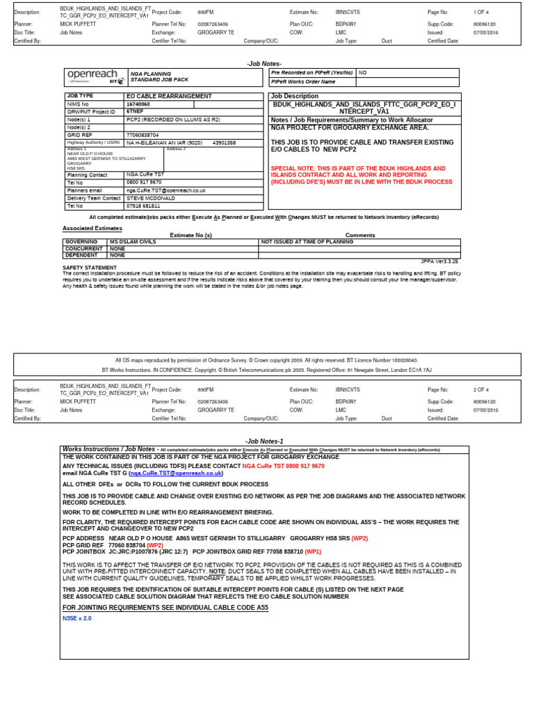 Job Notes - 18052016060052 | PDF | Ordnance Survey