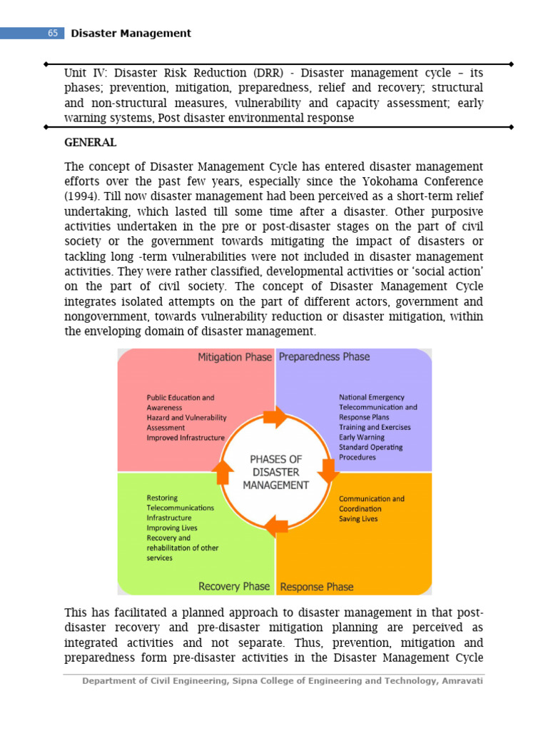 DM unit 4 and 5 | PDF | Emergency Management | Disaster Risk Reduction