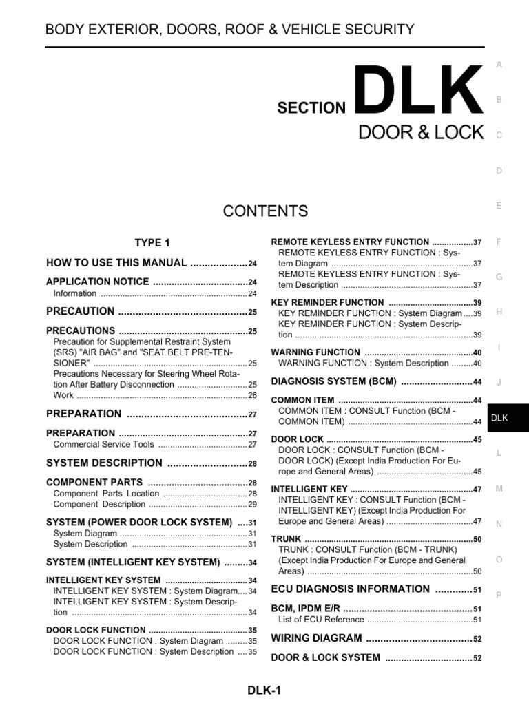 Door Lock | PDF | Airbag | Switch