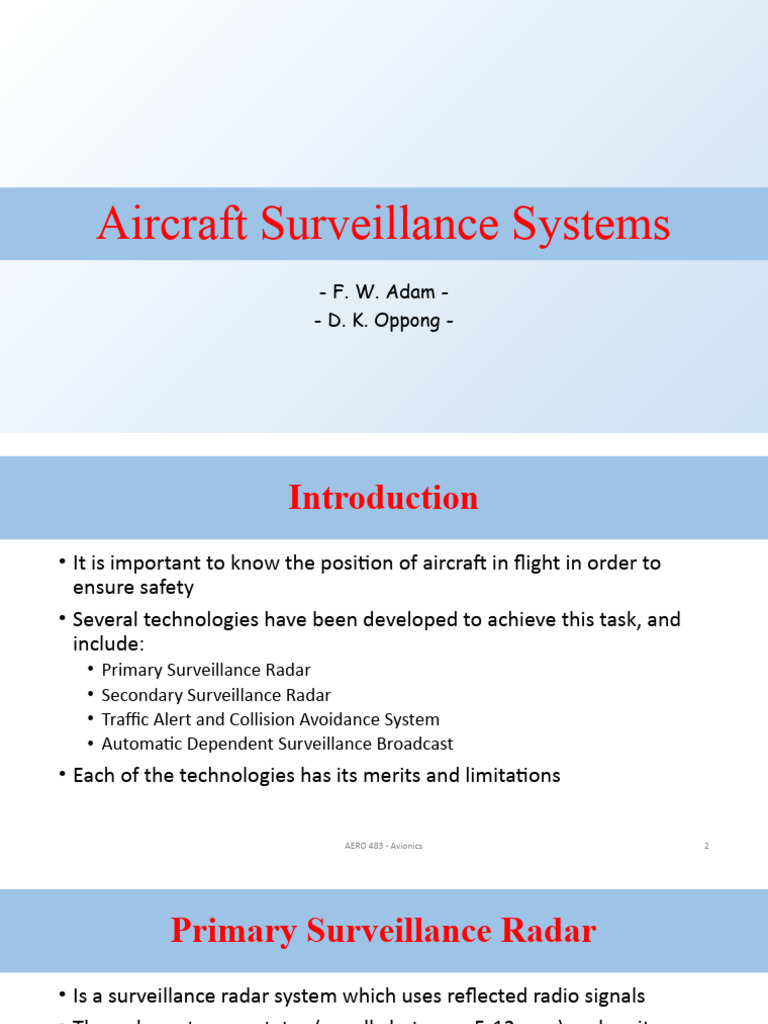 Aircraft Surveillance Systems | PDF | Transponder (Aeronautics) | Radar