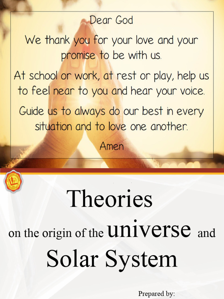 Lesson 1 Theories on the Origin of the Universe | PDF | Planets | Universe