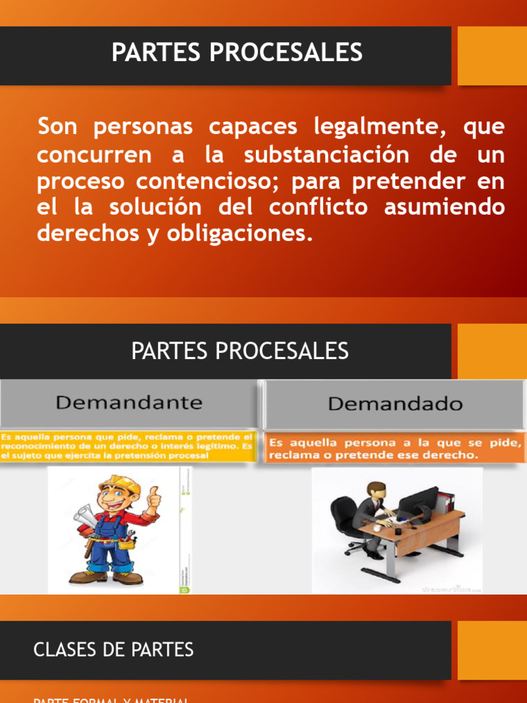 CLASE 7 PARTES PROCESALES 2do. | PDF | Ciencias sociales | Derecho