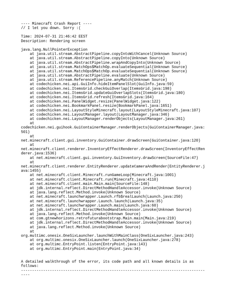 Crash 2024 07 31 - 21.46.42 Client | PDF | Computing