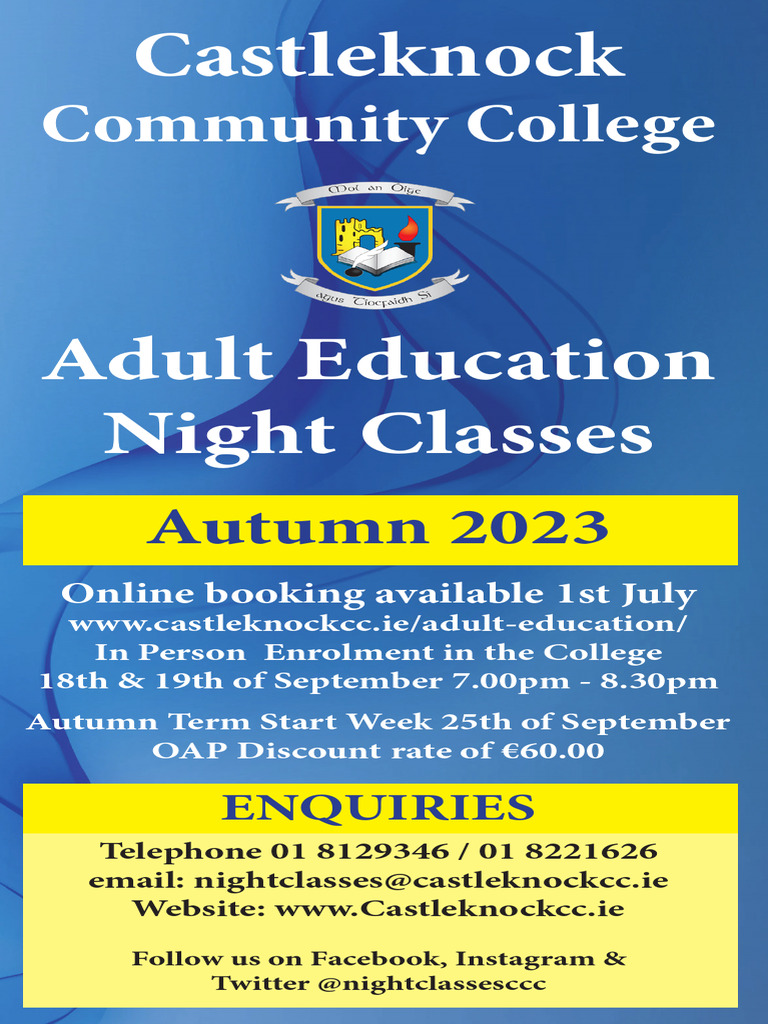 CCC Adult Ed Brochure Autumn 2023 Scroll Version | PDF | Payments | Credit Card