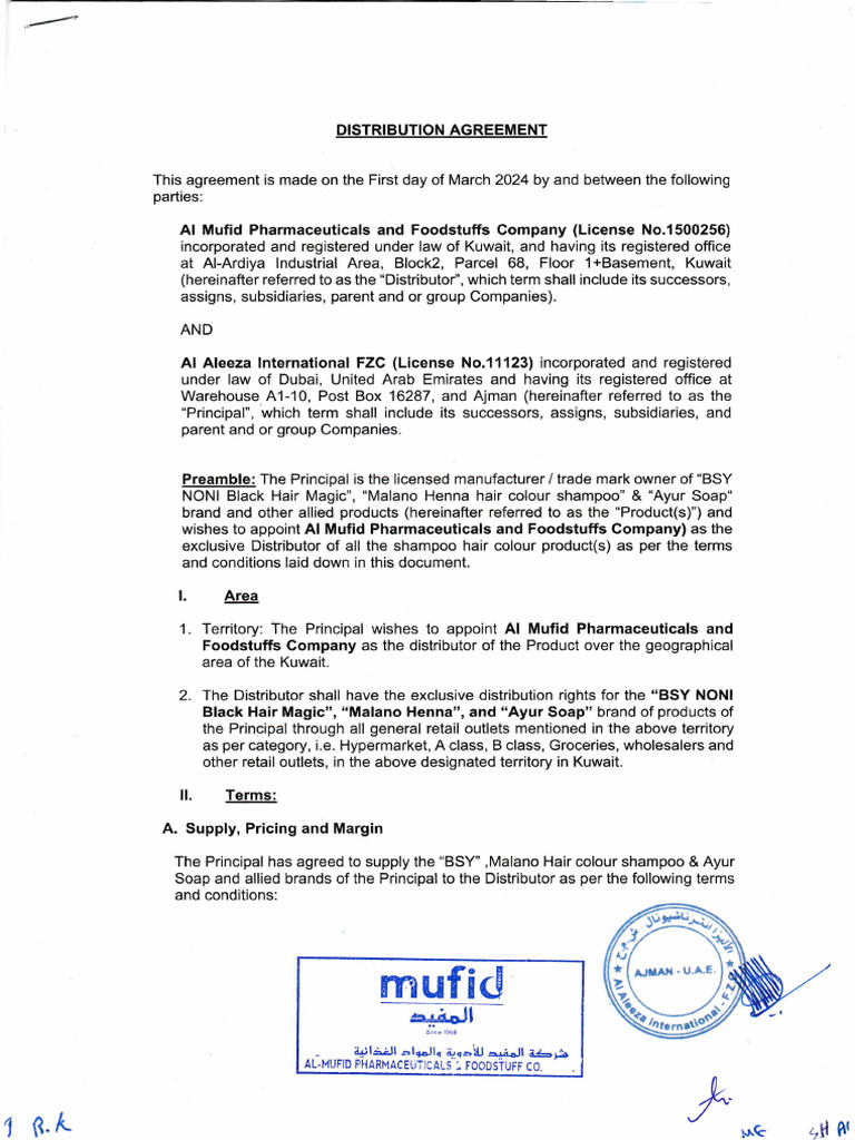 MUFID Agreement | PDF | Stocks | Business