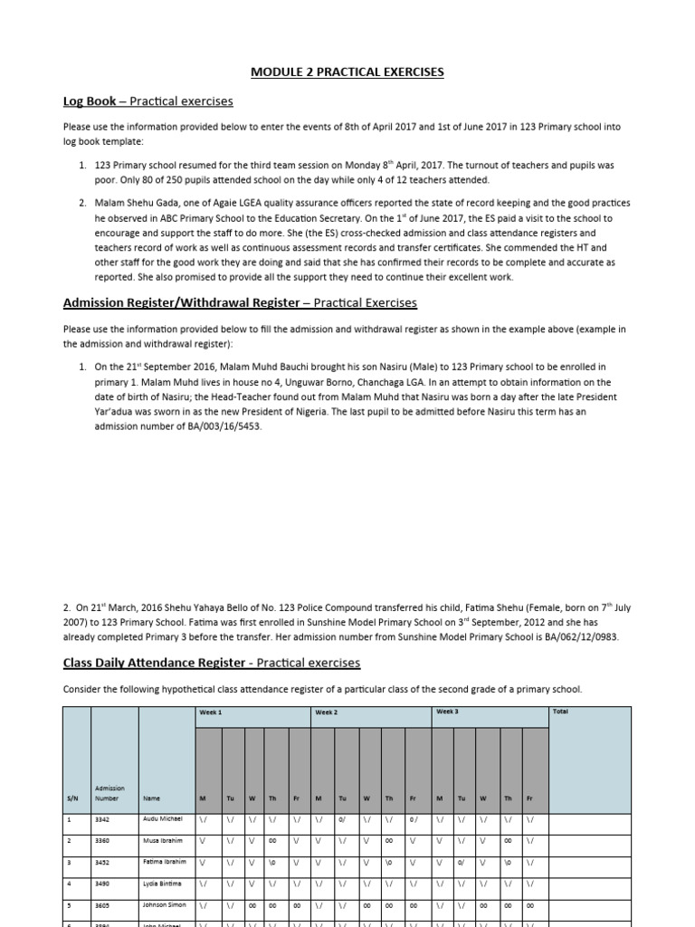 Module 2 Practical Exercises | PDF