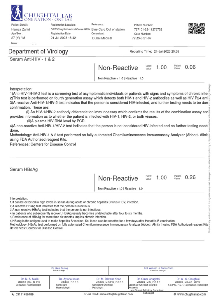 Report Viewer 01 | PDF | Virology | Pathology