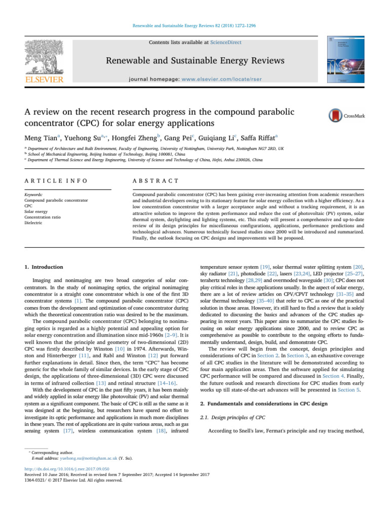 A Review On The Recent Research Progress in The | PDF | Photovoltaics ...