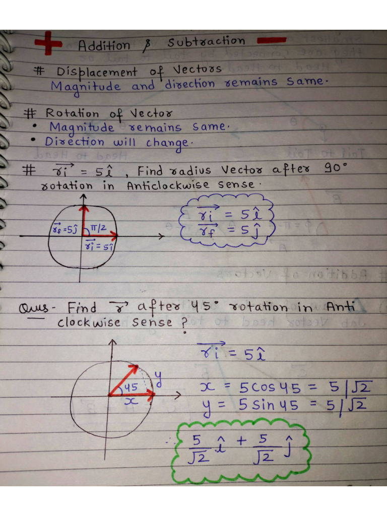Vector Addition & Subtraction | PDF