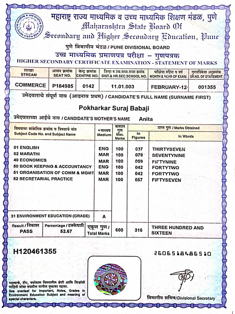 12 Certificate | PDF