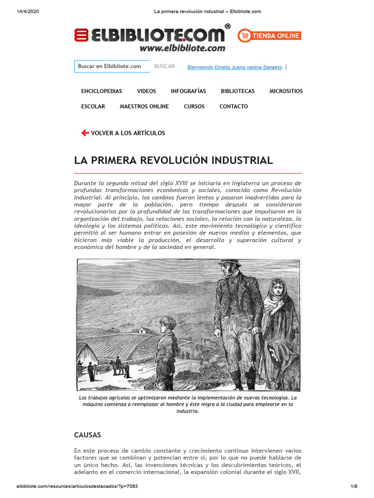 La Primera Revolución Industrial: Claves y Cambios | PDF | Revolución ...