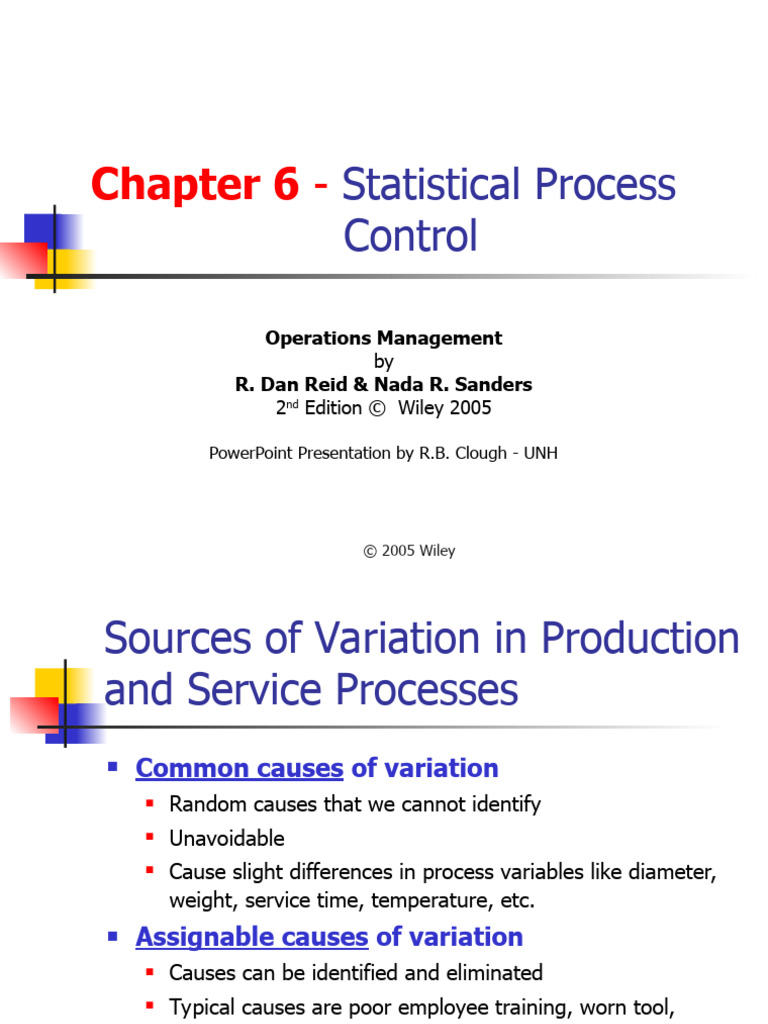 Ch6 - Stsitical Process Control | PDF | Standard Deviation | Mean
