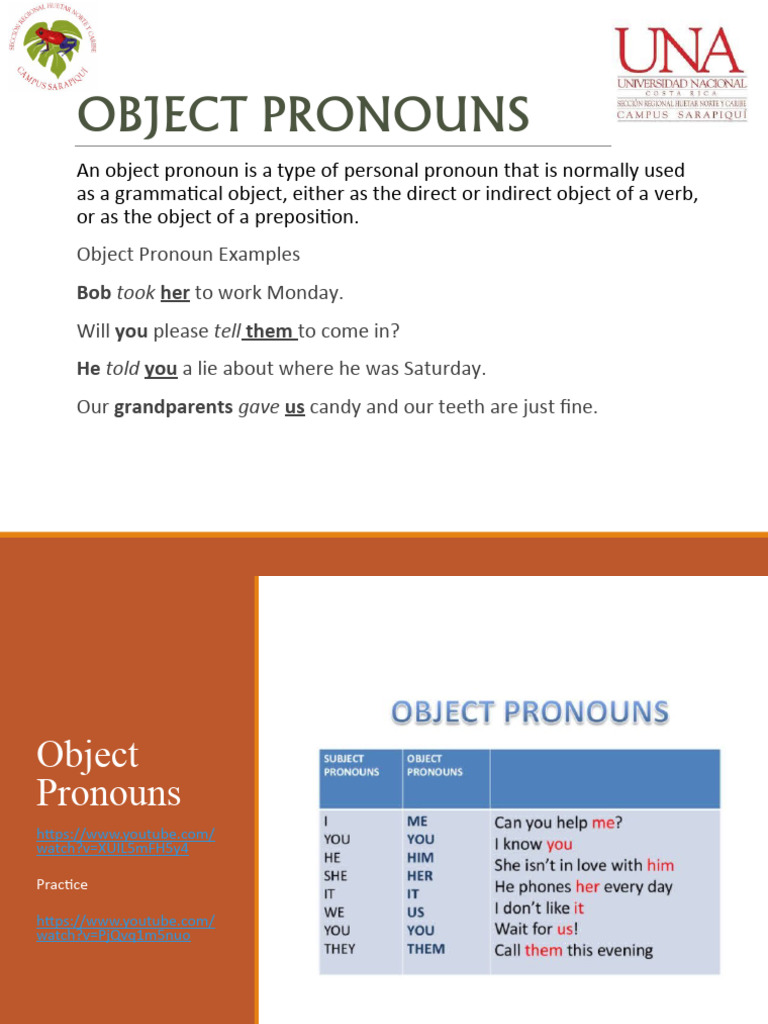 Object Pronouns | PDF