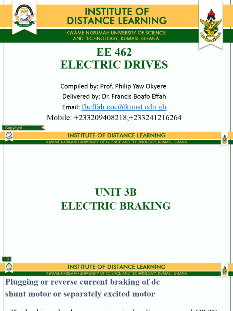Ee 462 Unit 3B | PDF | Electric Motor | Electricity